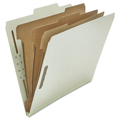 Eight-Section Pressboard Classification Folders, 3 Dividers, Letter ...