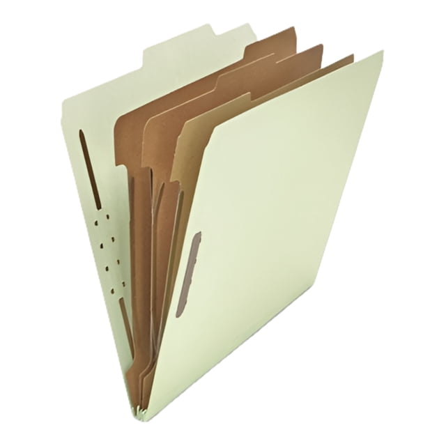 Eight-Section Pressboard Classification Folders, 3 Dividers, Letter ...