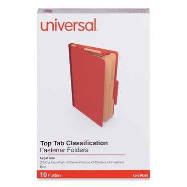 Universal Four-Section Pressboard Classification Folders, 1 Divider ...