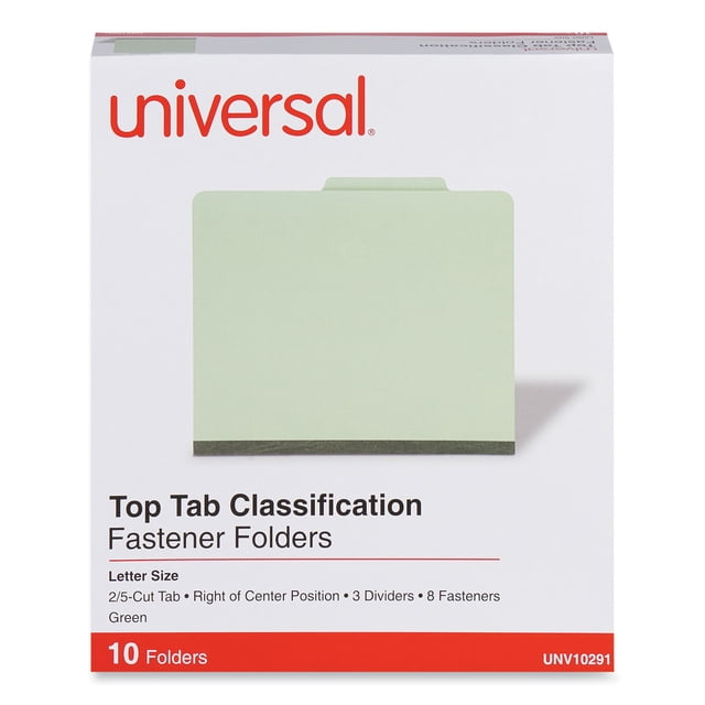 Eight-Section Pressboard Classification Folders, 3" Expansion, 3 ...