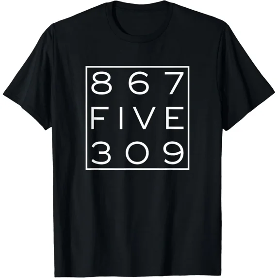 Eight Six Seven Five Three Zero Nine Nostalgic Funny Eighties Tee ...