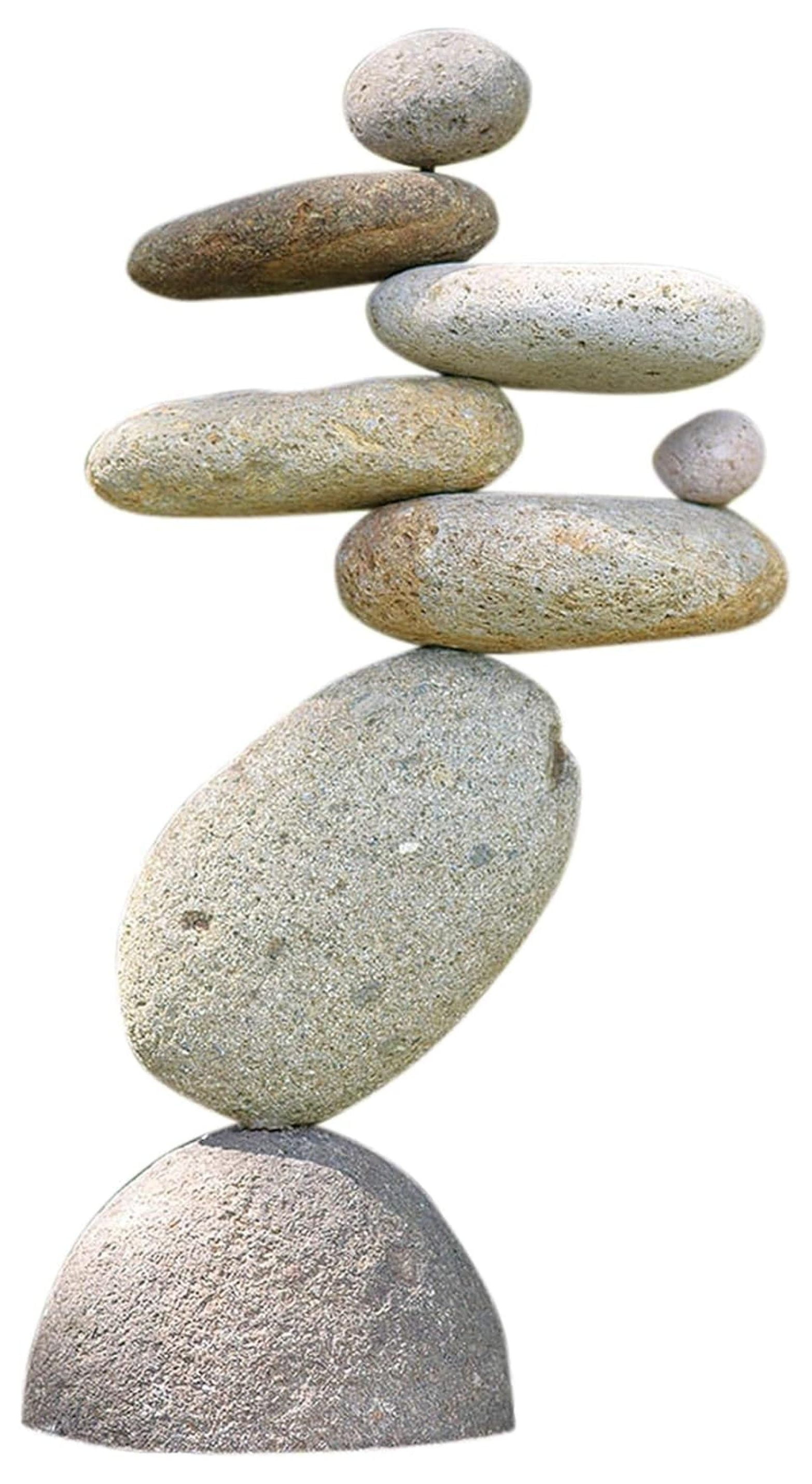 Eight-Stone Balancing Cairn - Indoor/Outdoor Garden Decoration ...