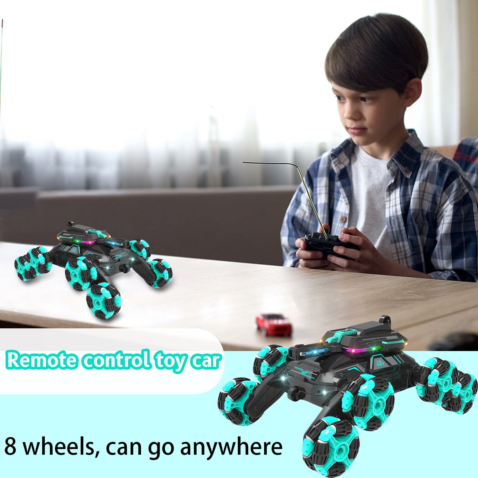 Eight Wheel Stunt Drift Remote Control Car & Fancy Change Rotating Tank ...