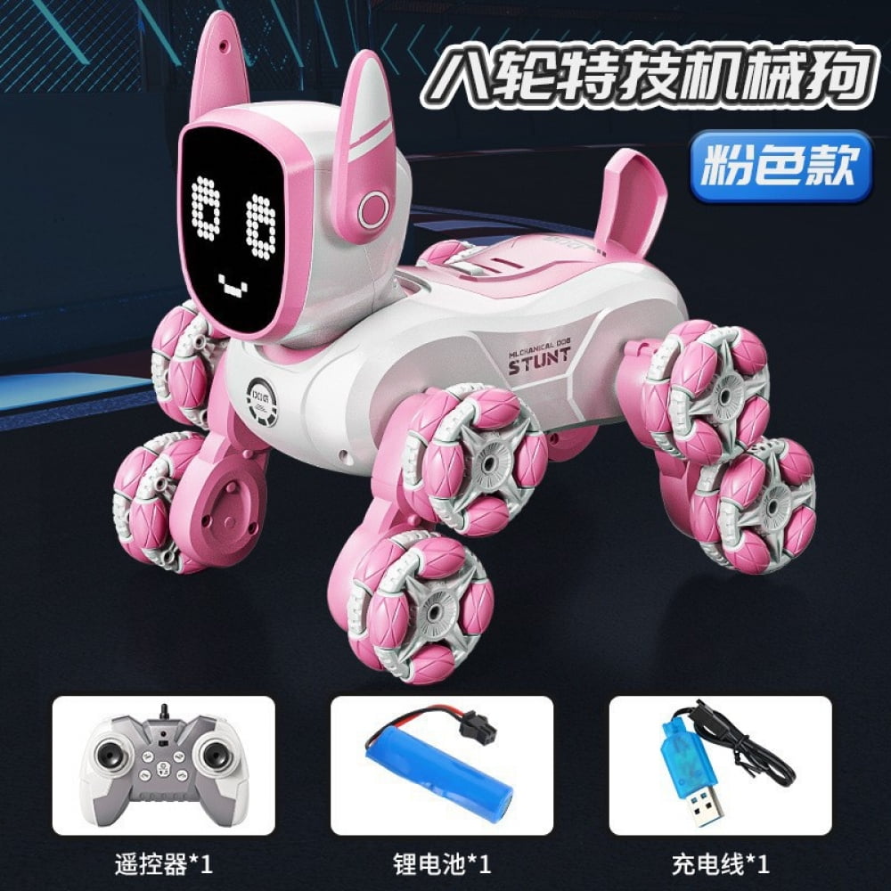 Eight-Wheel Stunt Mechanical Dog Rechargeable Wireless Dual Remote ...