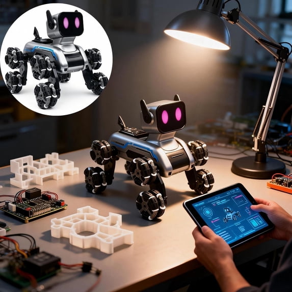 Eight-Wheeled Gesture Sensing Remote Control Smart Robot Dog That Walks ...
