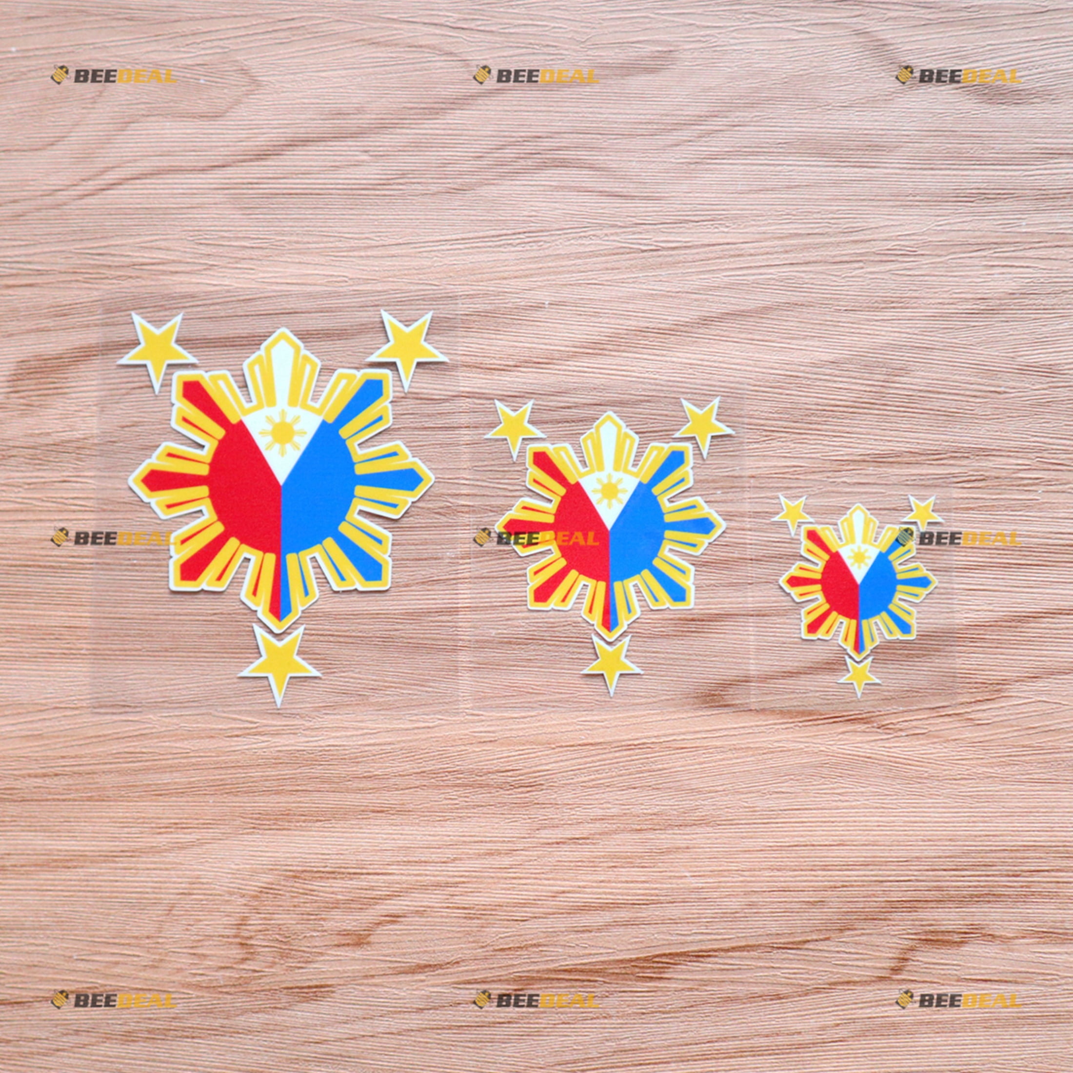 Eight-ray Sun Stars Philippines Flag Filipino Vinyl Decal Sticker - 3 ...