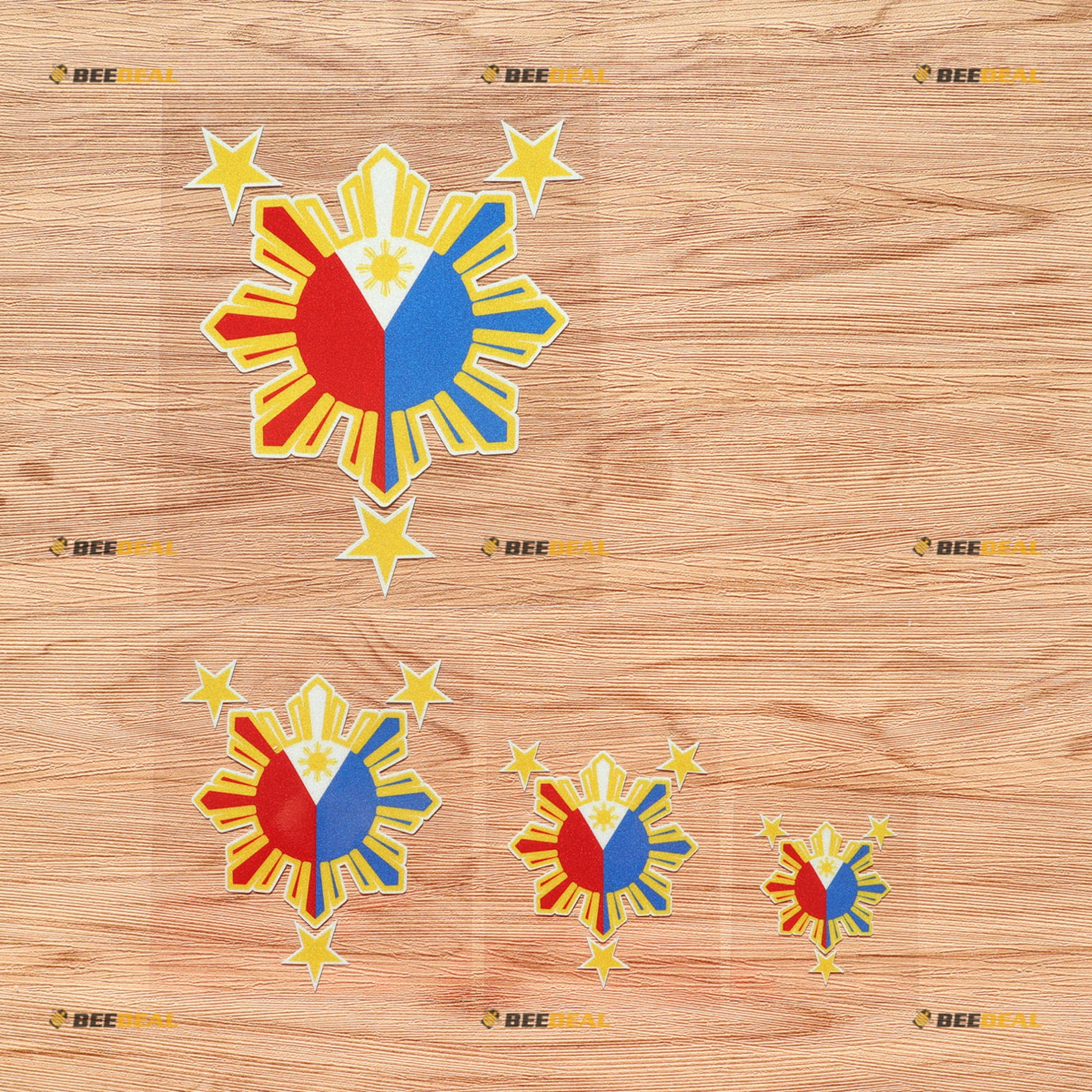 Eight-ray Sun Stars Philippines Flag Filipino Vinyl Decal Sticker - 4 ...