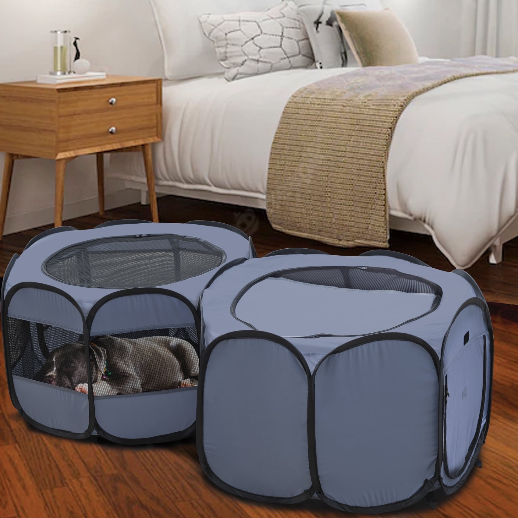 Alvantor Pop up Pet Playpen Portable Exercise Pen Tent for Dog, Cat ...