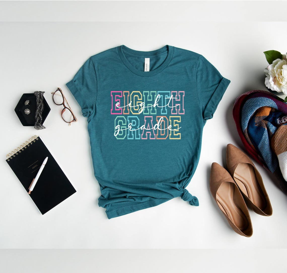 Eighth Grade Teacher T Shirt, 8Th Grade Teacher Shirt, 8Th Grade T-Shirt, Eighth Grade Tshirt ...