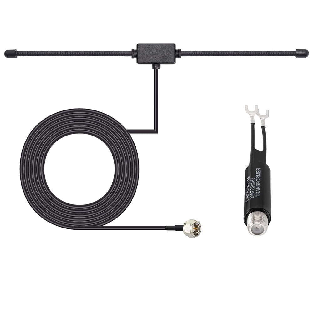 Eightwood 75 Ohm 300 Ohm FM T Shape Dipole Antenna for Indoor Home ...