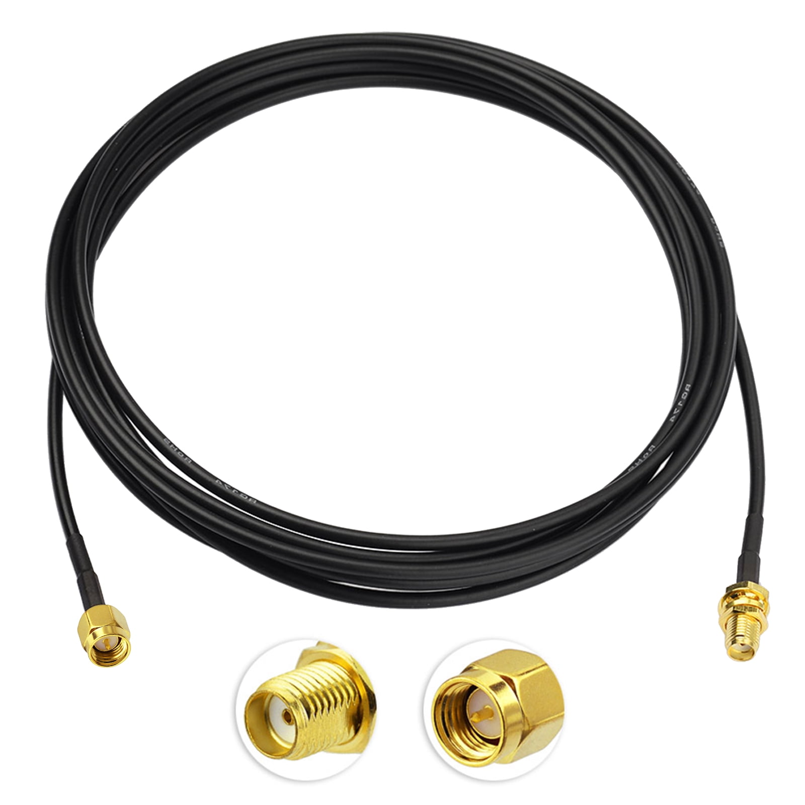 Eightwood Bulkhead Mount RG174 Antenna Extension Cable SMA Male to SMA ...