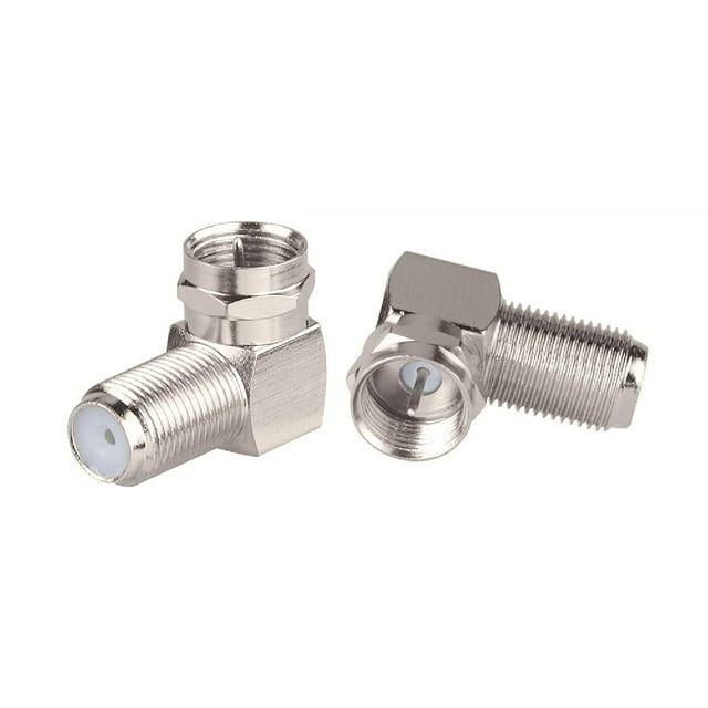 Eightwood F Type Male to Female Right Angle RG6 Coaxial Cable Connector ...