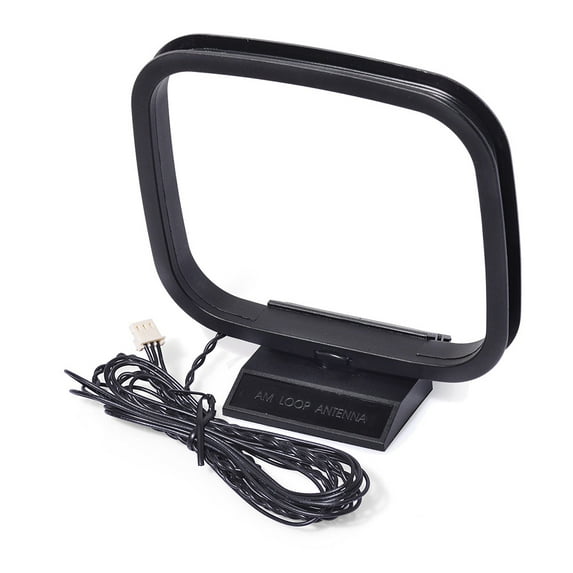 Eightwood FM/AM Indoor Radio Loop Antenna for Home, 3 Pin Mini ...