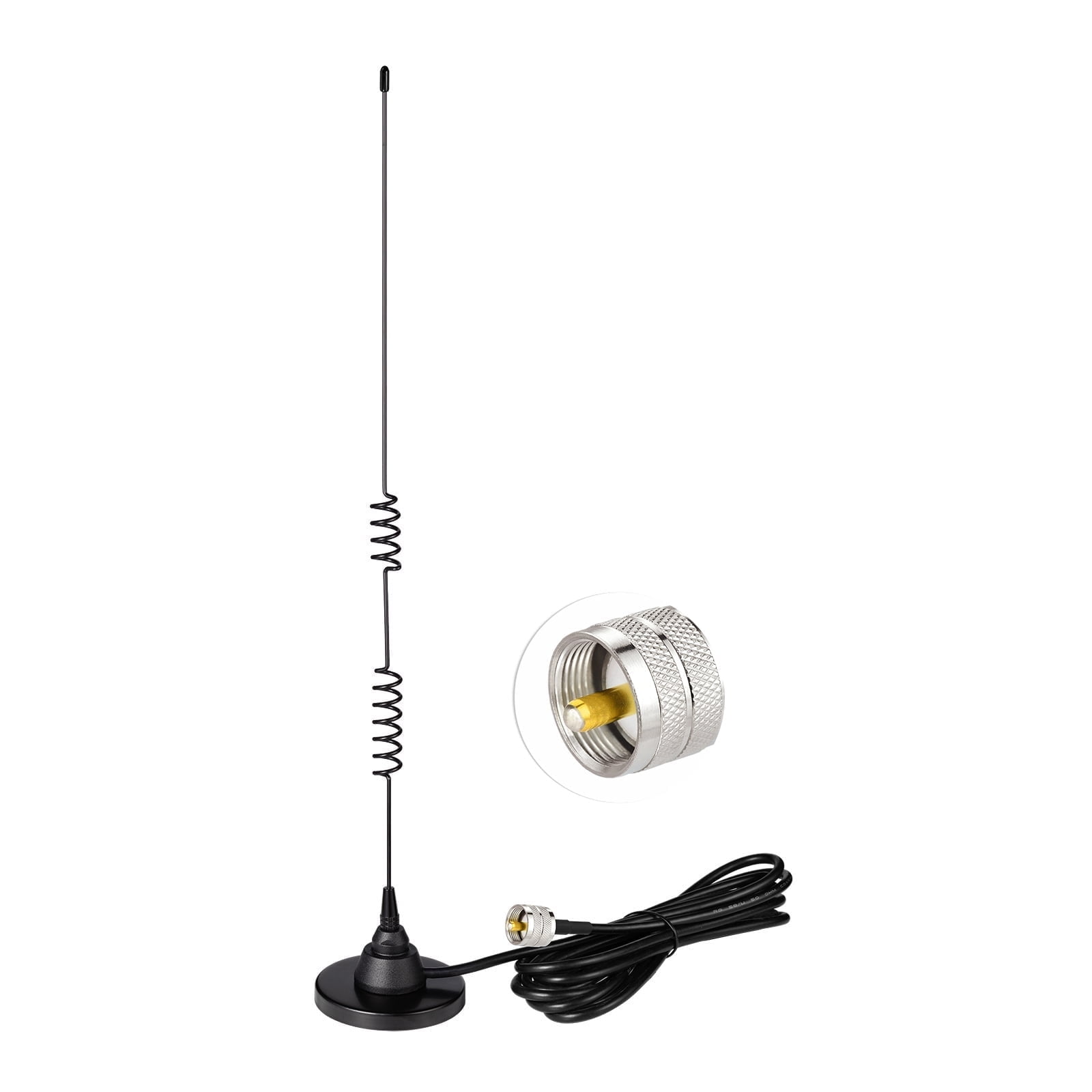 Eightwood Outdoor Dual Band Ham Radio Antenna with Magnetic Base for Various Mobile Radios ...