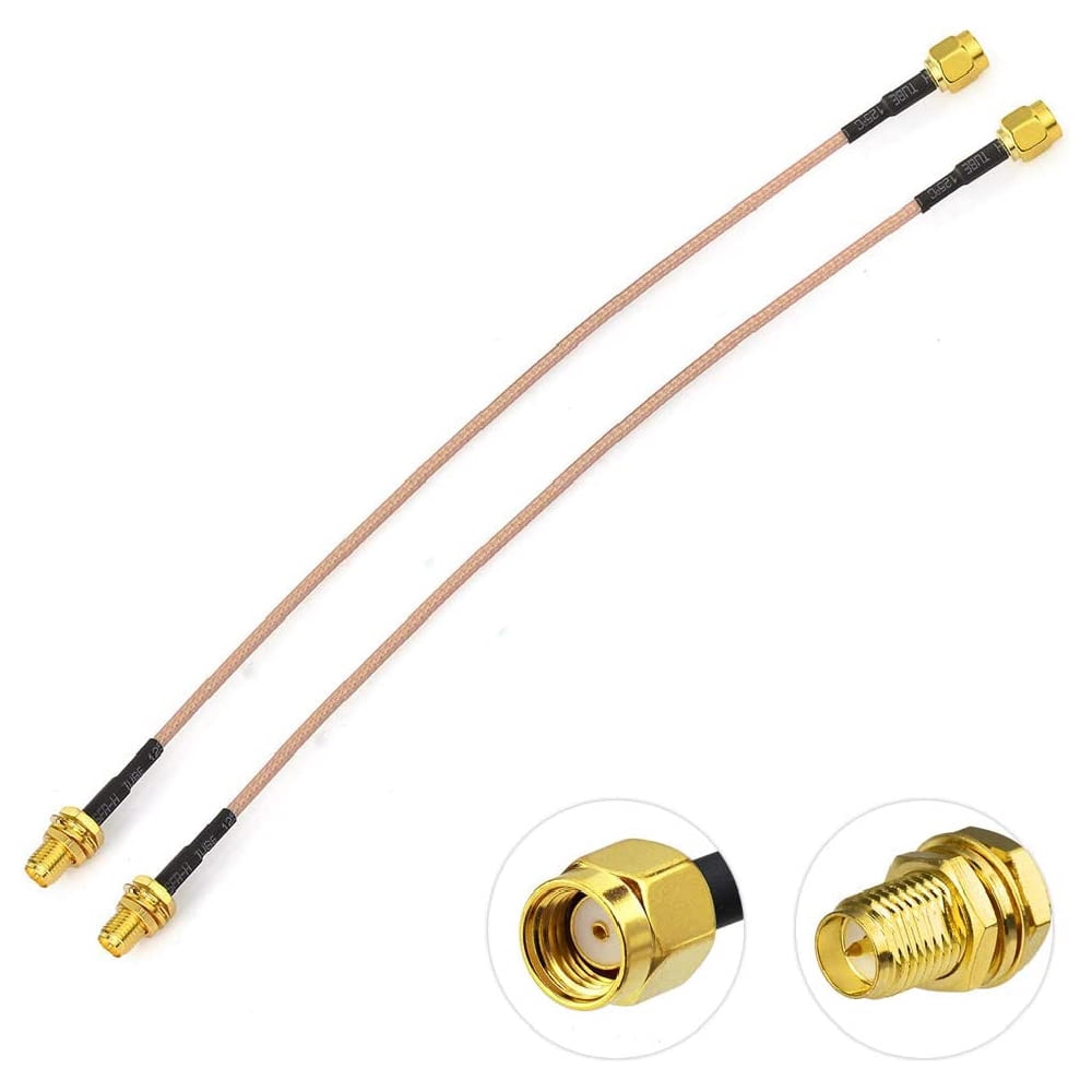 Eightwood RP-SMA WiFi Antenna Extension Coaxial Cable 6-Inch (2-Pack ...