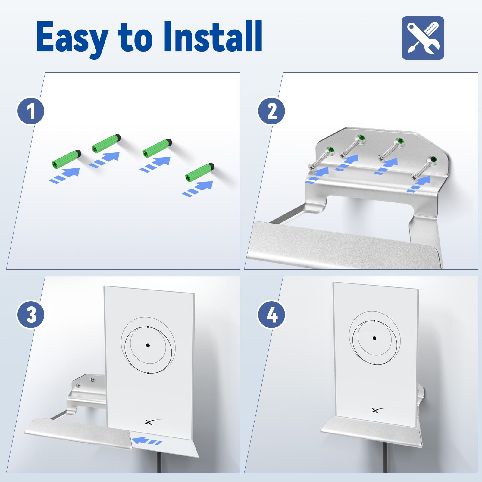 Eightwood Wall Mount Bracket Aluminum for Starlink Antenna Gen 2 ...