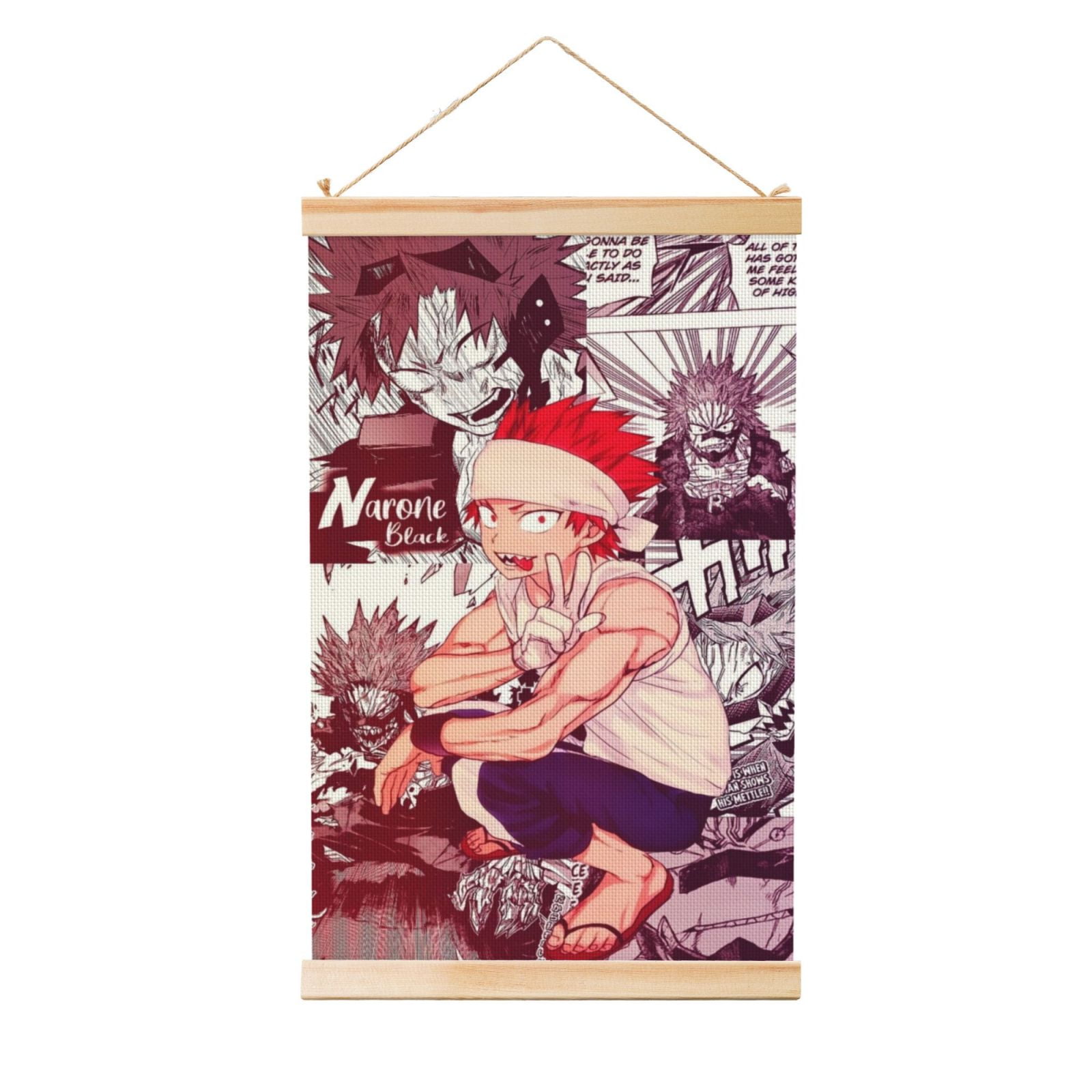 Eijiro Kirishima Poster Canvas Wooden Shaft Hanging Poster Home Decor ...