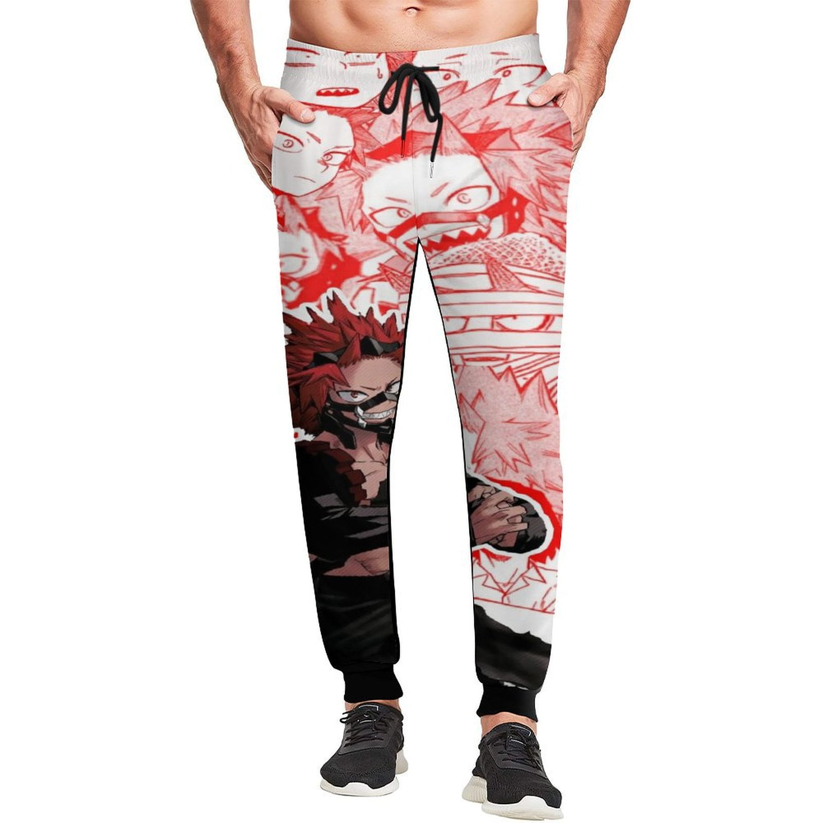 Eijiro Kirishima Sweatpants for Men, Novelty Printed Elastic Waist ...