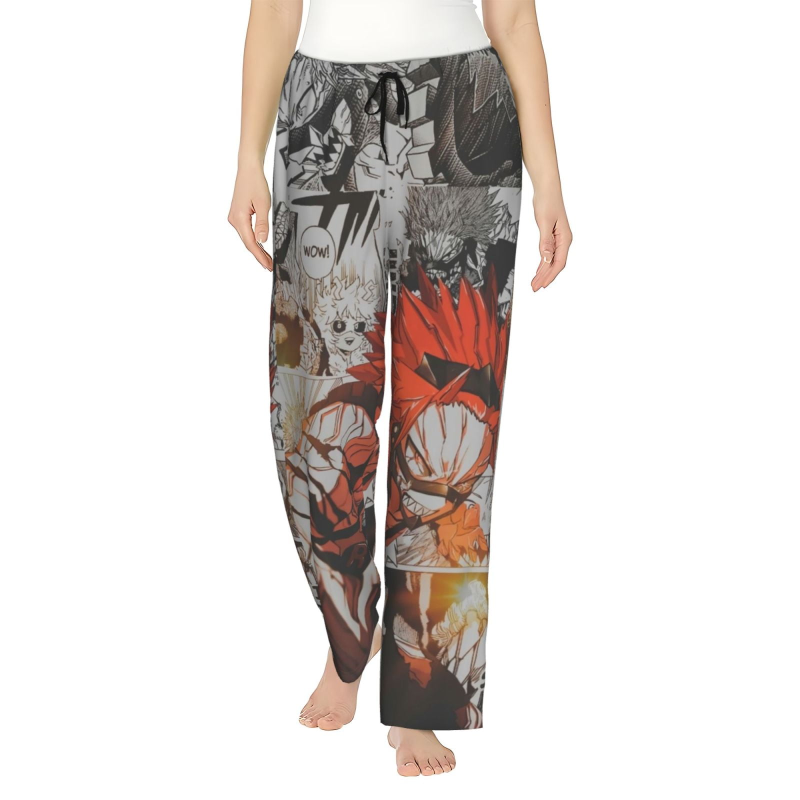 Eijiro Kirishima Women's Pajama Pants, Comfy All Over Print Lounge ...