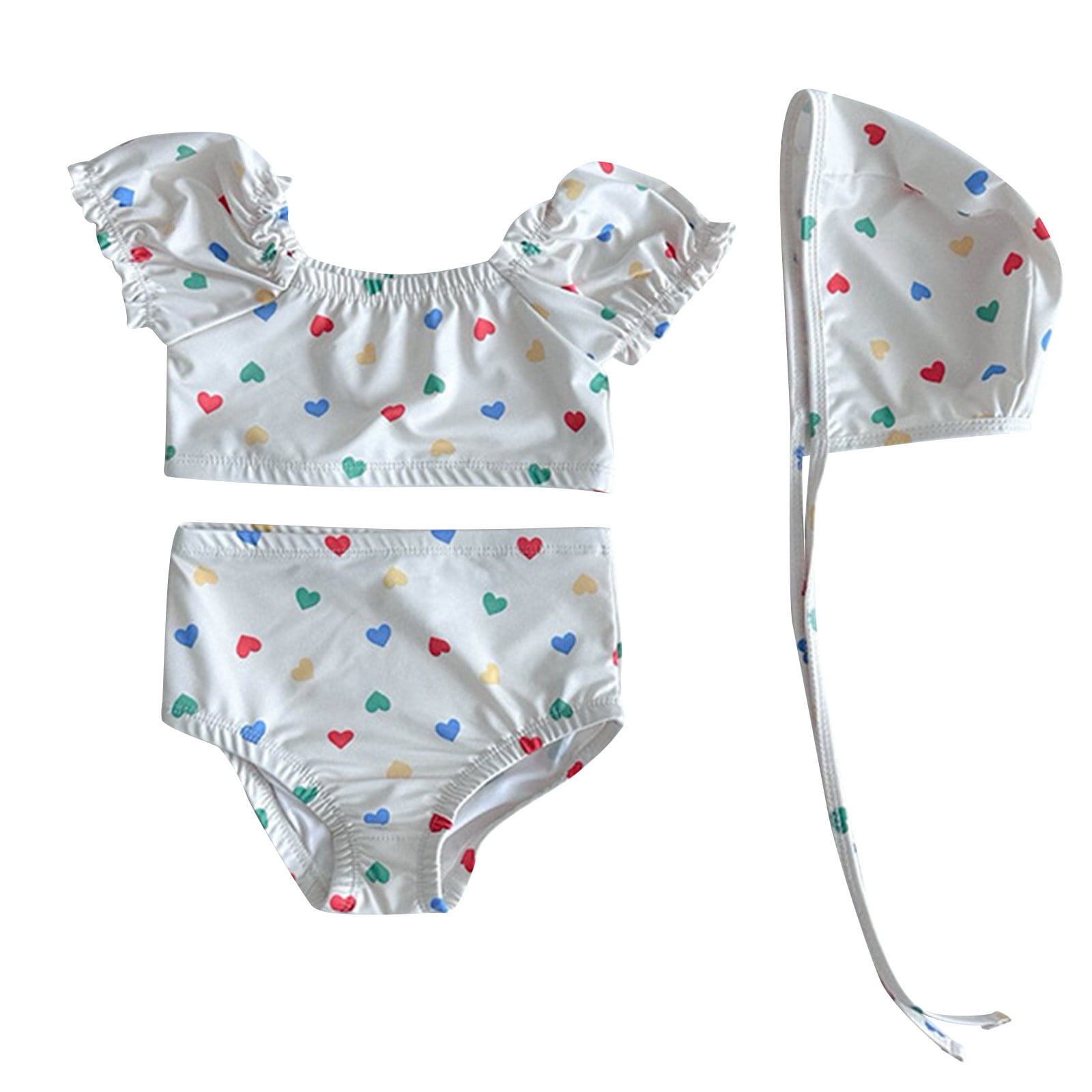 Einccm Baby Girl Swimsuit Set for 2-24 Months - Short Sleeve Sunscreen ...