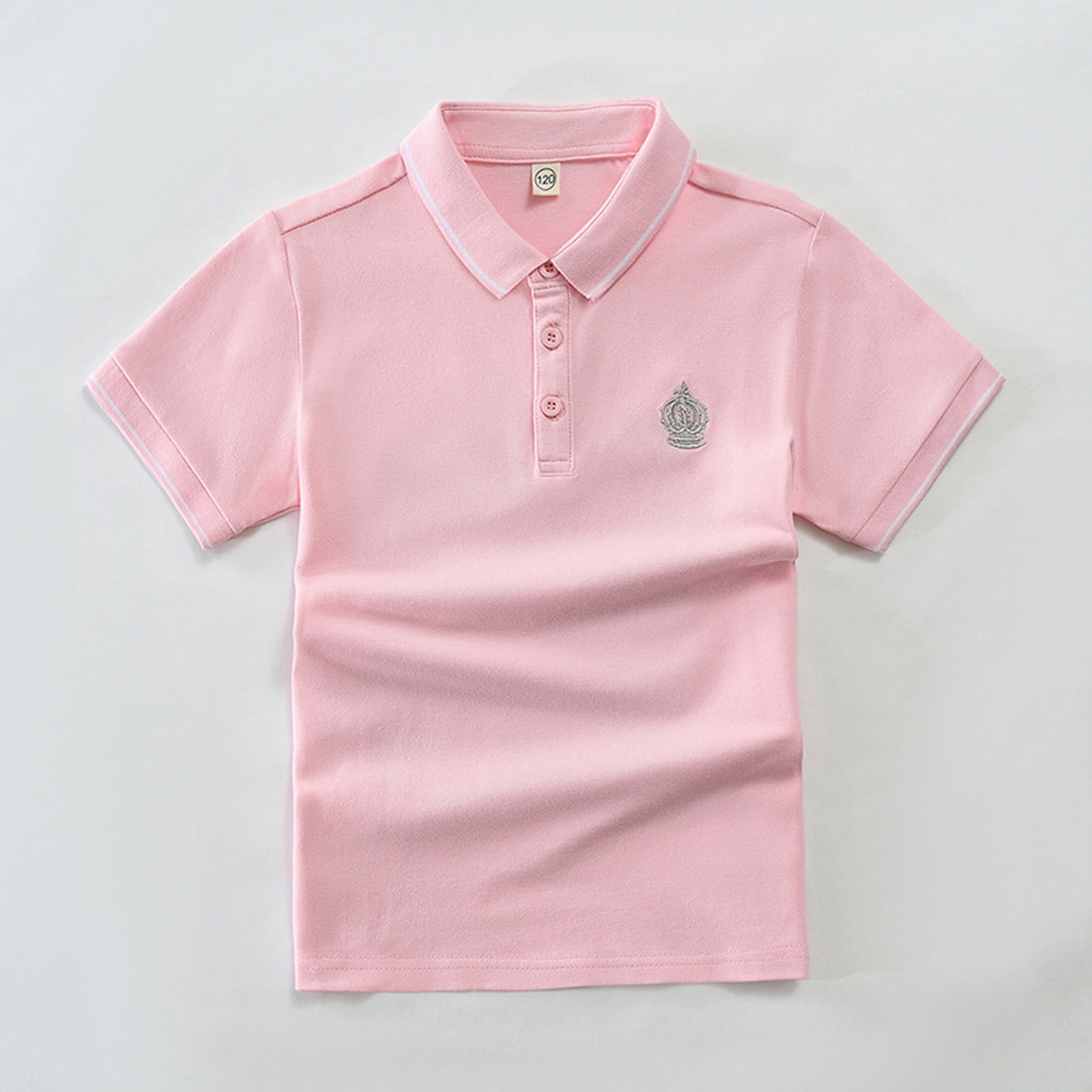 Einccm Kids Unisex Short Sleeve Shirt - Crown Print Emblem, White ...