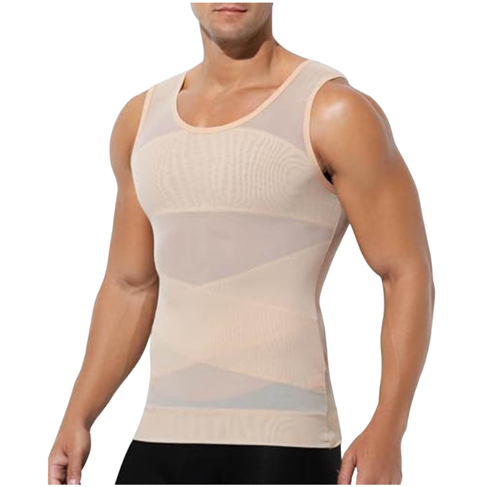 Einccm Men's Compression Tank Top, Breathable Mesh Four-Way Stretch ...
