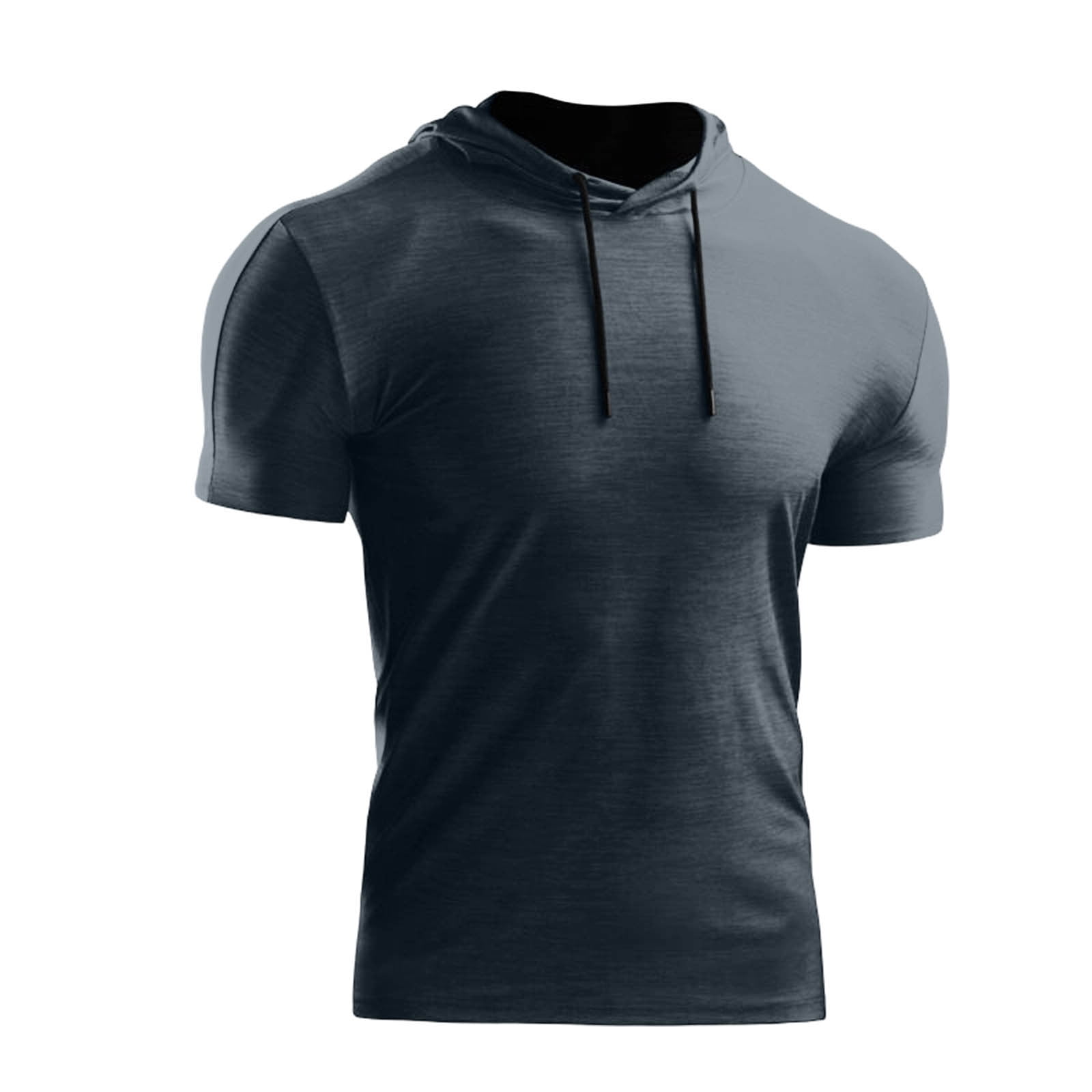 Einccm Men's Hooded Short Sleeve T-Shirt Quick Dry Moisture Wicking ...