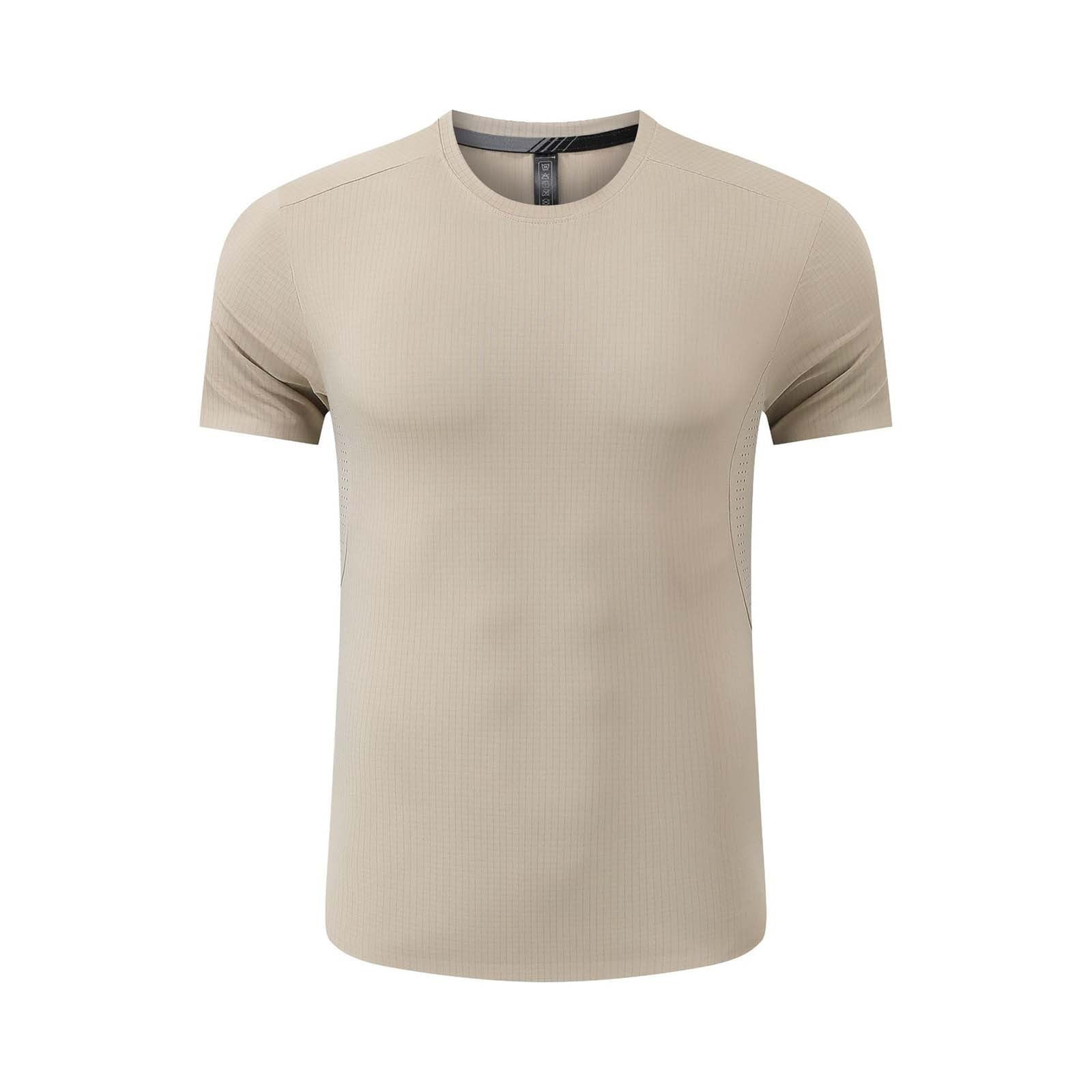 Einccm Men's Ice Silk Seamless Quick Dry T-Shirt, Breathable Moisture ...