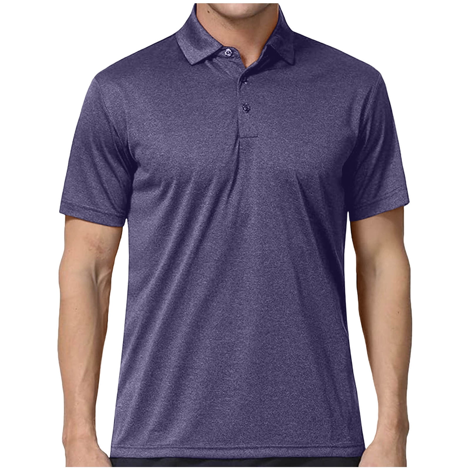 Einccm Men's Quick Dry Moisture Wicking T-Shirt, Short Sleeve Turn-Down ...