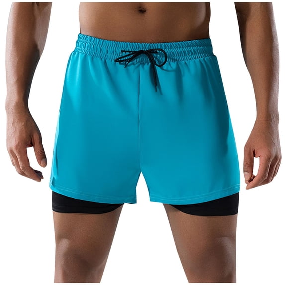 Einccm Mens Quick Dry Swim Trunks with Double Layer Anti-Leakage ...