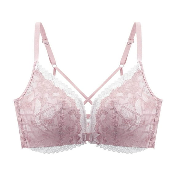 Einccm Women's Backless Seamless Push-Up Bra, Wireless Front Closure ...