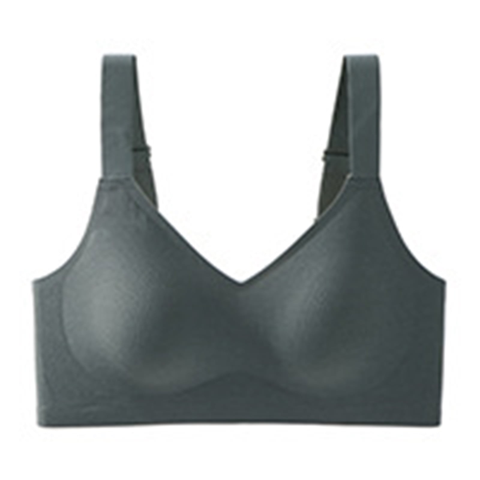 Einccm Women's Backless Seamless Wireless Push-Up Bra, Soft Nylon ...