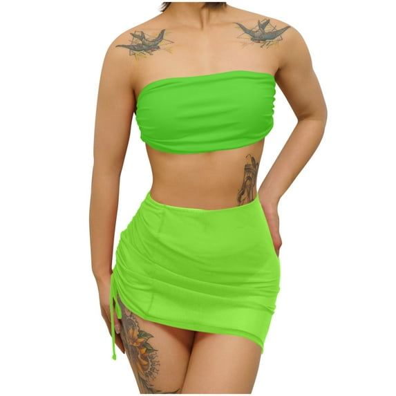 Einccm Women's Bikini Set Padded Top High Waisted Shorts Two Piece ...