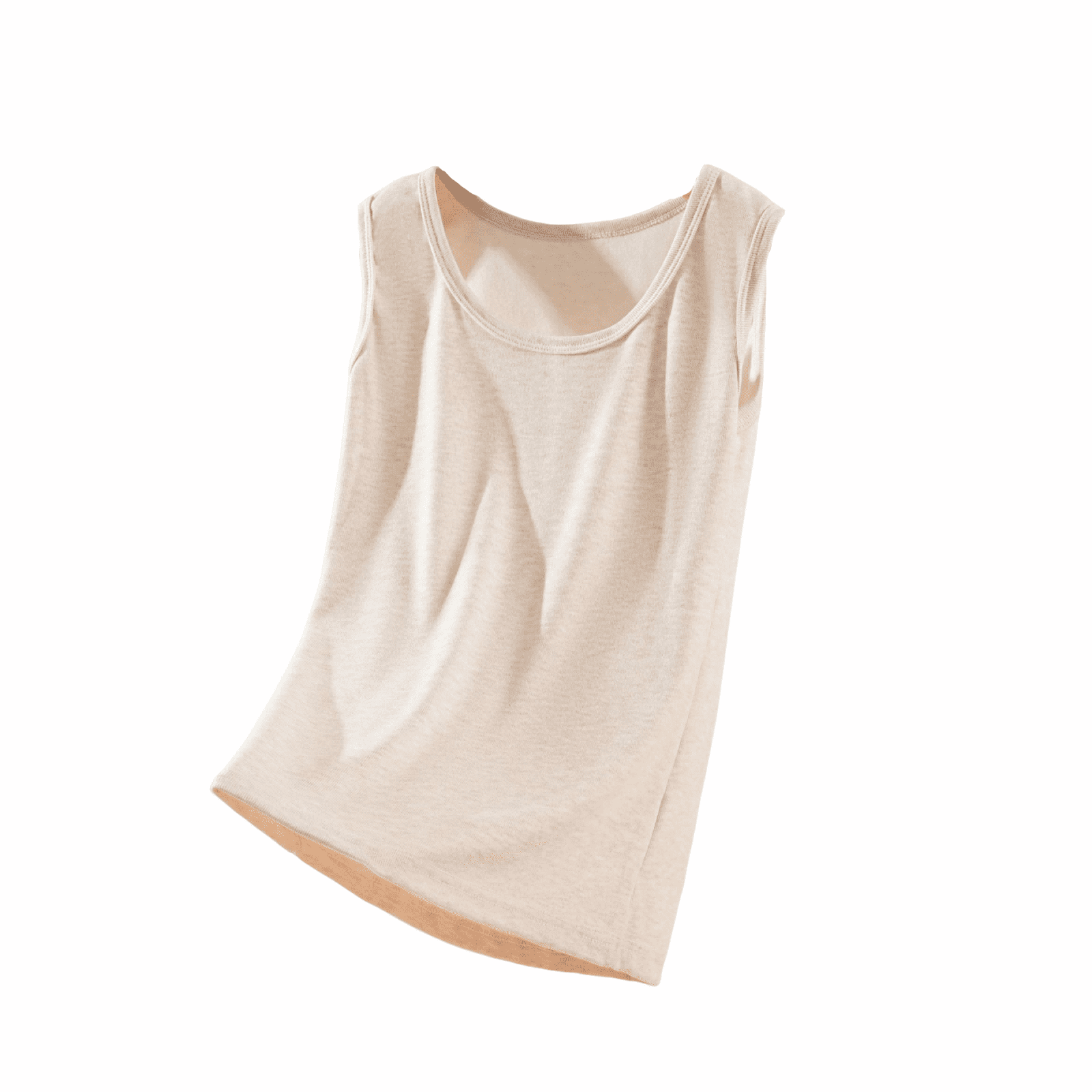 Einccm Women's Fleece Lined Thermal Tank Top, Soft Round Neck ...