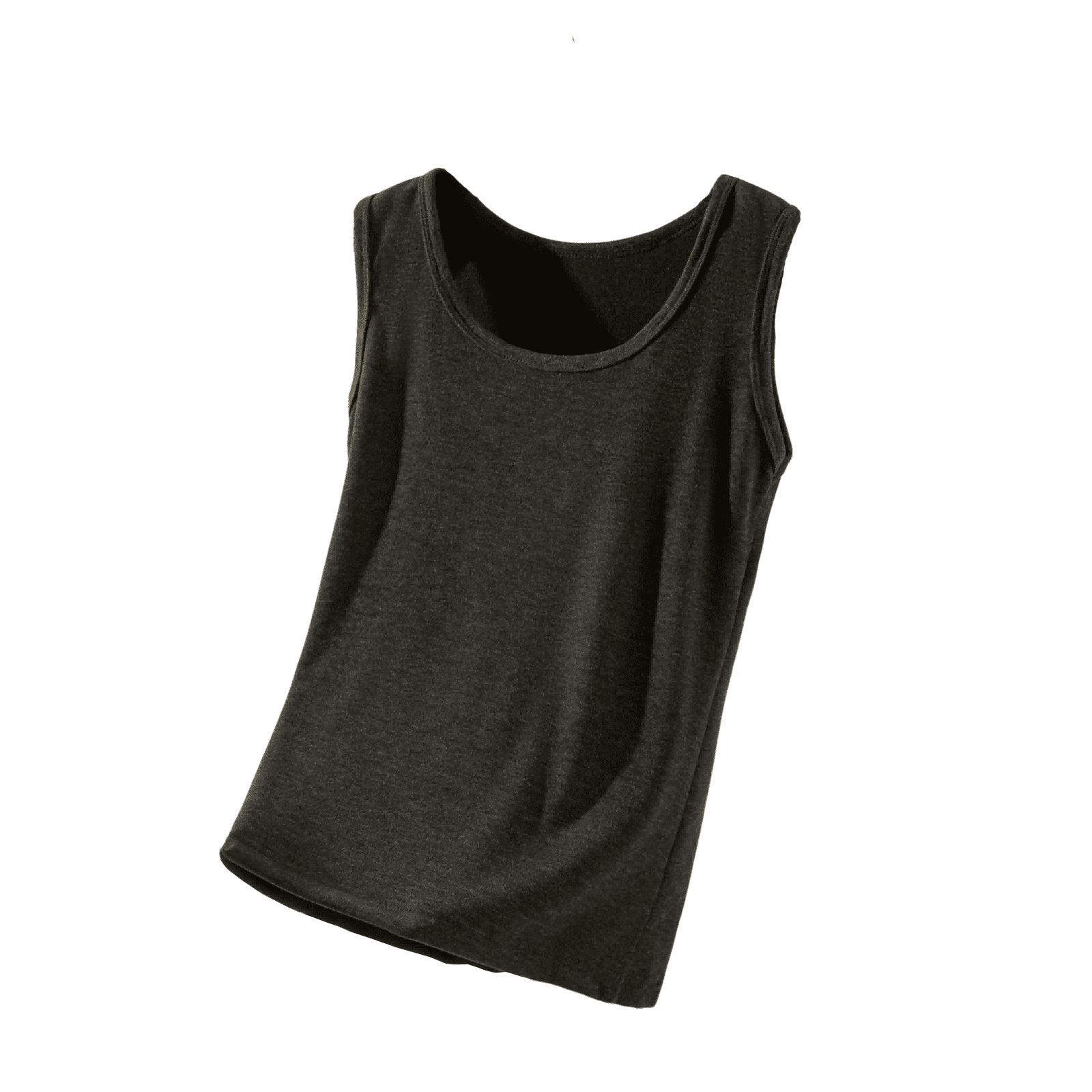 Einccm Women's Fleece Lined Thermal Tank Top, Soft Round Neck ...