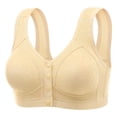Einccm Women's Front Closure Wireless Bra Thin Fixed Cup Breathable ...