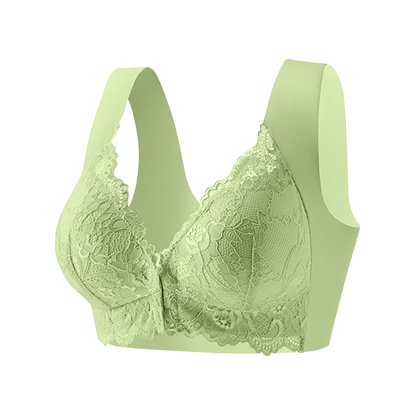 Einccm Women's Lace Bra Patchwork Seamless Wireless Bralette ...