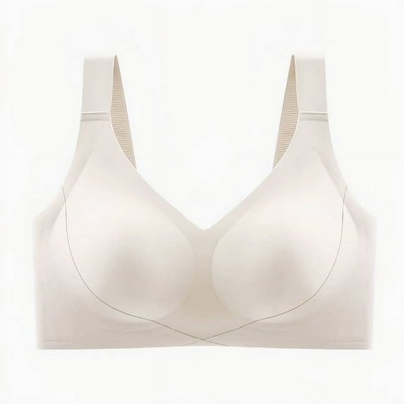 Einccm Women's Seamless Wireless Full Cup Support Bra for Large Bust ...