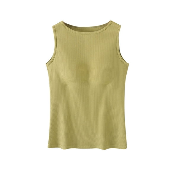 Einccm Women's Solid Color Short Sleeve Pajama with Built-in Chest Pad ...