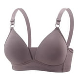 Einccm Women's Thin Seamless Wireless Bra for Small Chest, Gathered ...