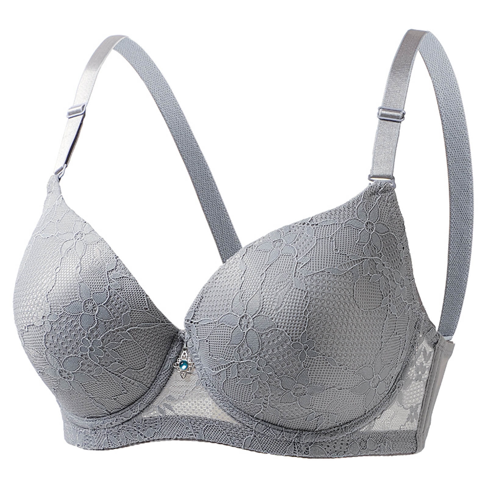 Einccm Women’s Underwire Bra, Molded Cup Everyday Bra for Women, Solid ...