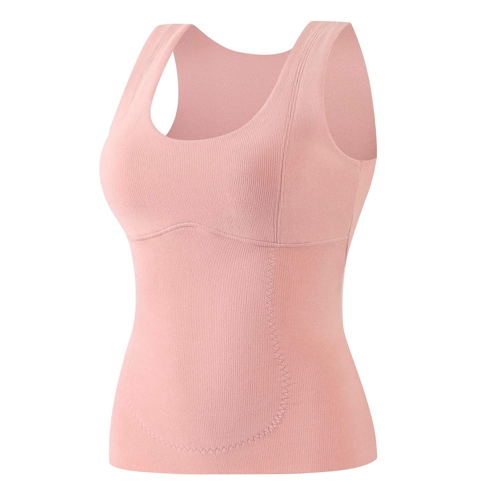 Einccm Women's Winter Warmth Fleece Lined Seamless Padded Camisole ...