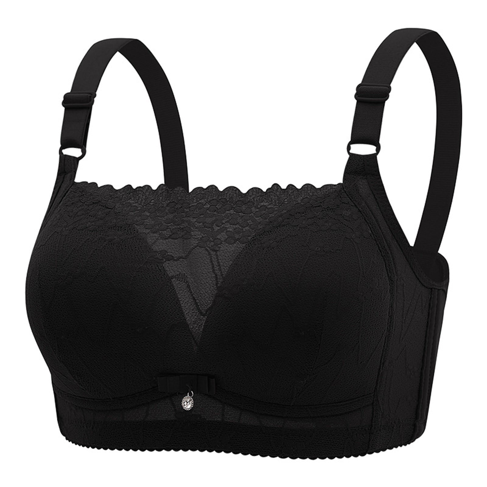 Einccm Women's Wireless Embroidery Bra Breathable Lightweight Soft ...