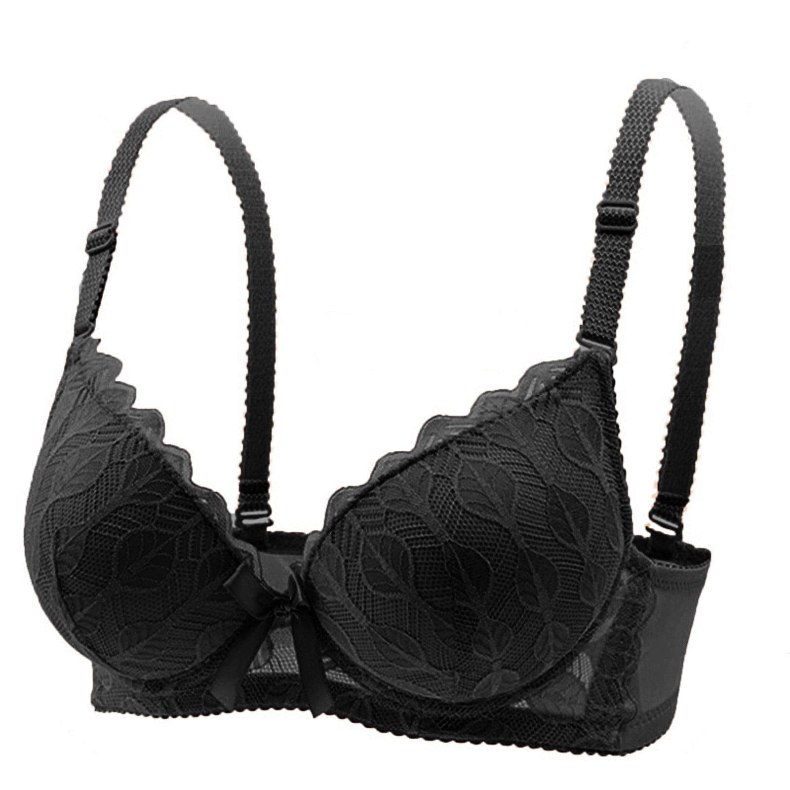Einccm Women's Wireless Front Buckle Thin Lace Bra for Everyday Comfort ...