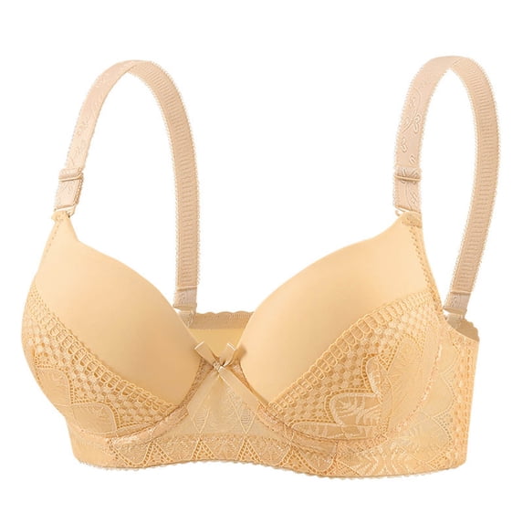 Einccm Women's Wireless Front Buckle Thin Lace Bra for Daily Comfort ...
