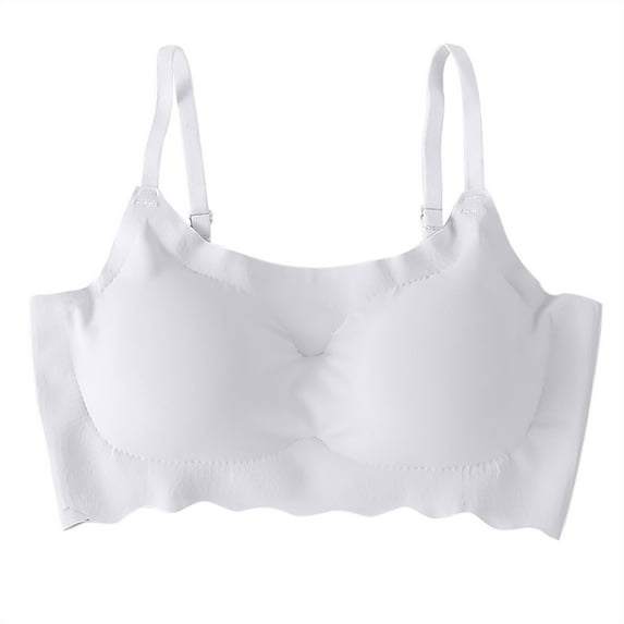 Einccm Women's Wireless Lifting and Gathering Bra, Solid Color Seamless ...