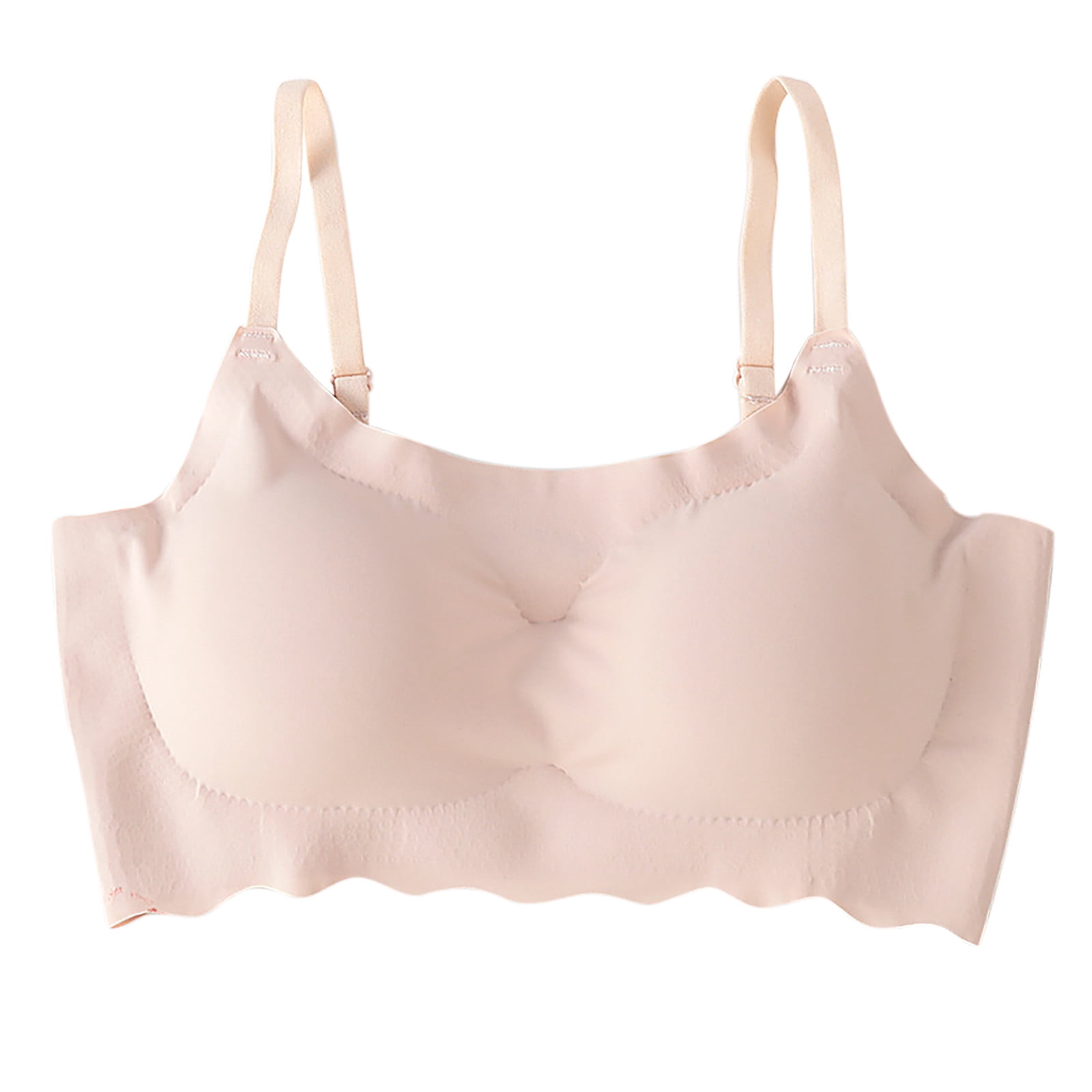 Einccm Women's Wireless Lifting and Gathering Bra, Solid Color Seamless ...