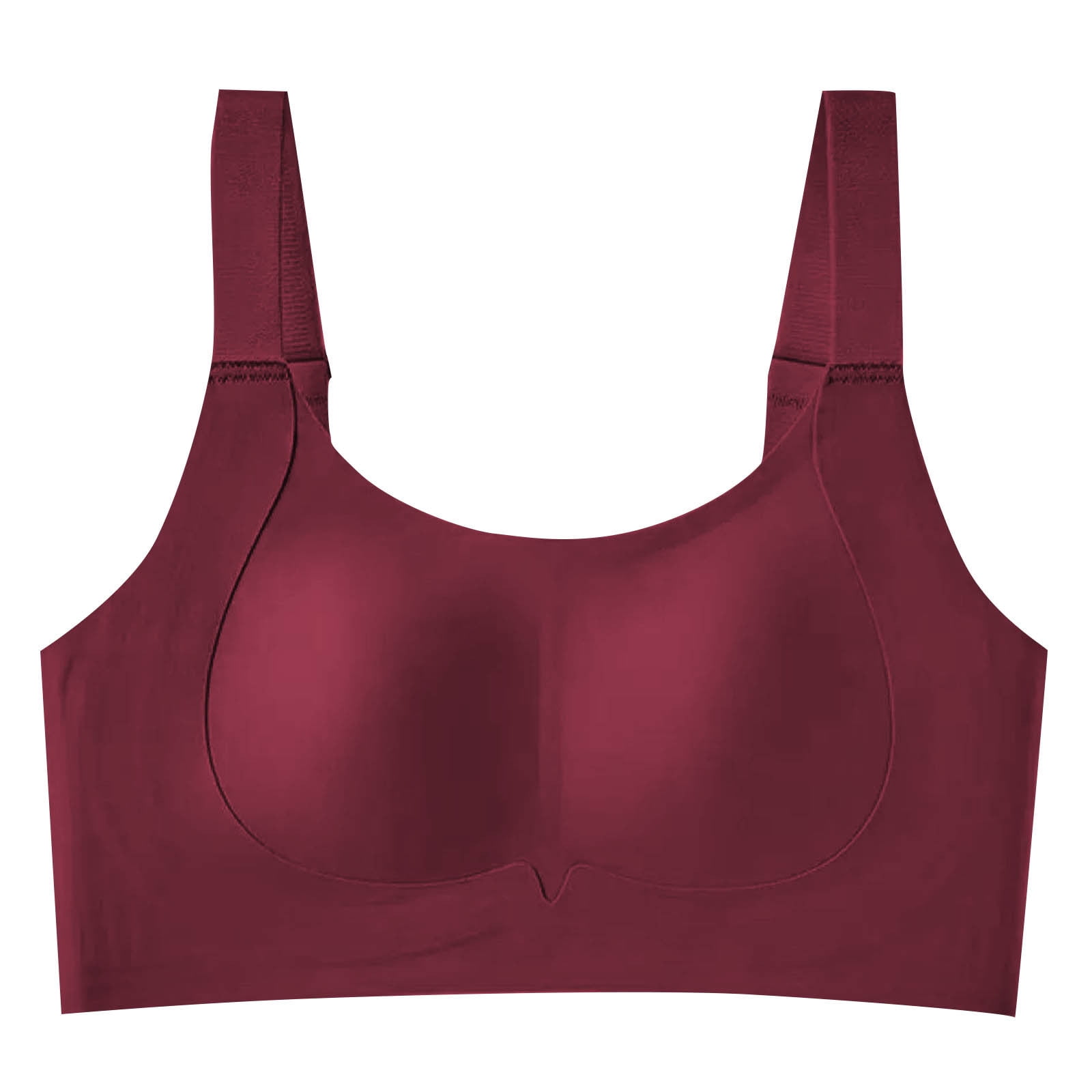 Einccm Women's Wireless Lightweight Breathable Bra Soft Stretch Nylon ...