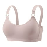 Einccm Women's Wireless Push-Up Bra for Plus Size, Breathable Nylon ...
