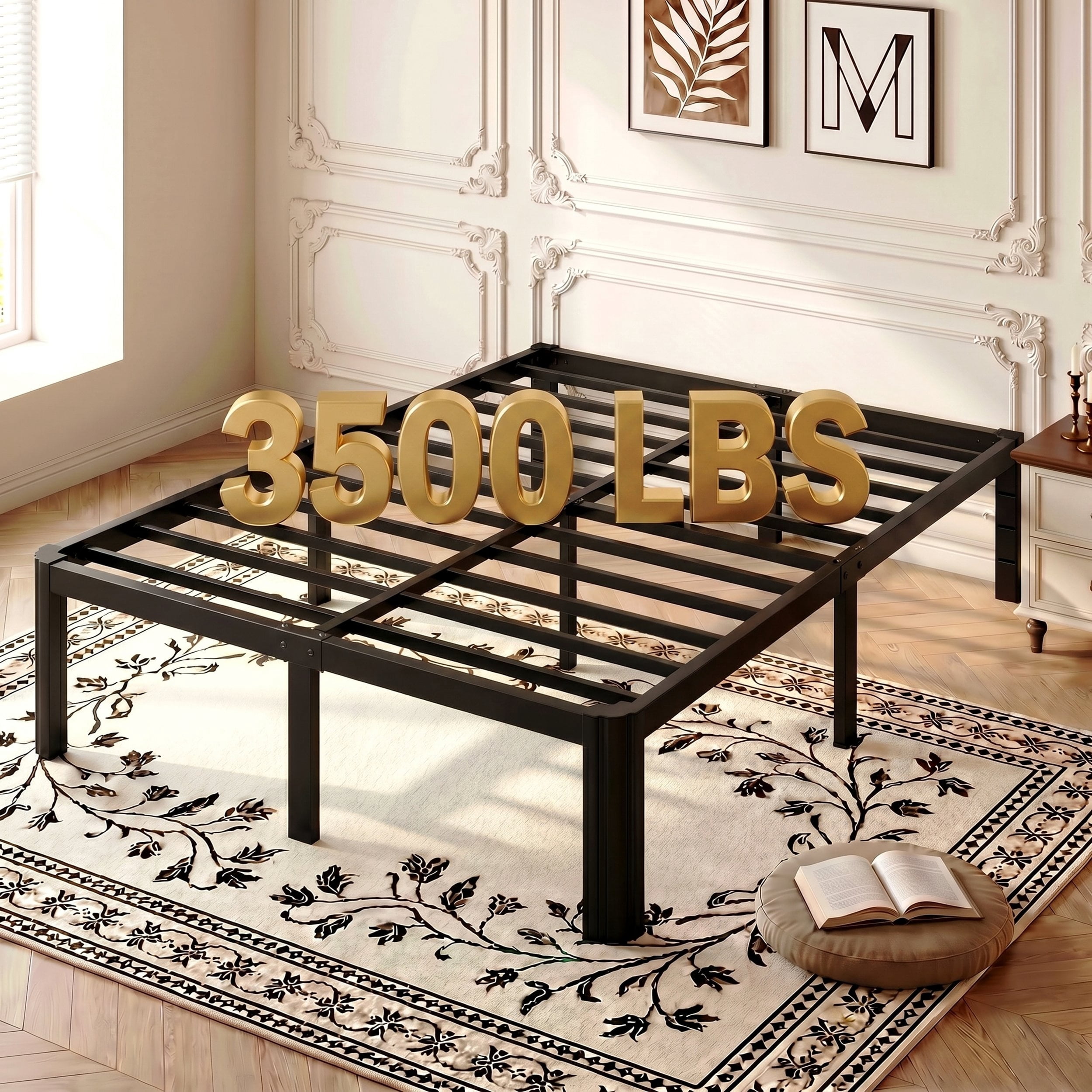 Einfach Queen Bed Frame, Platform Metal Bed with Ample Under-Bed ...